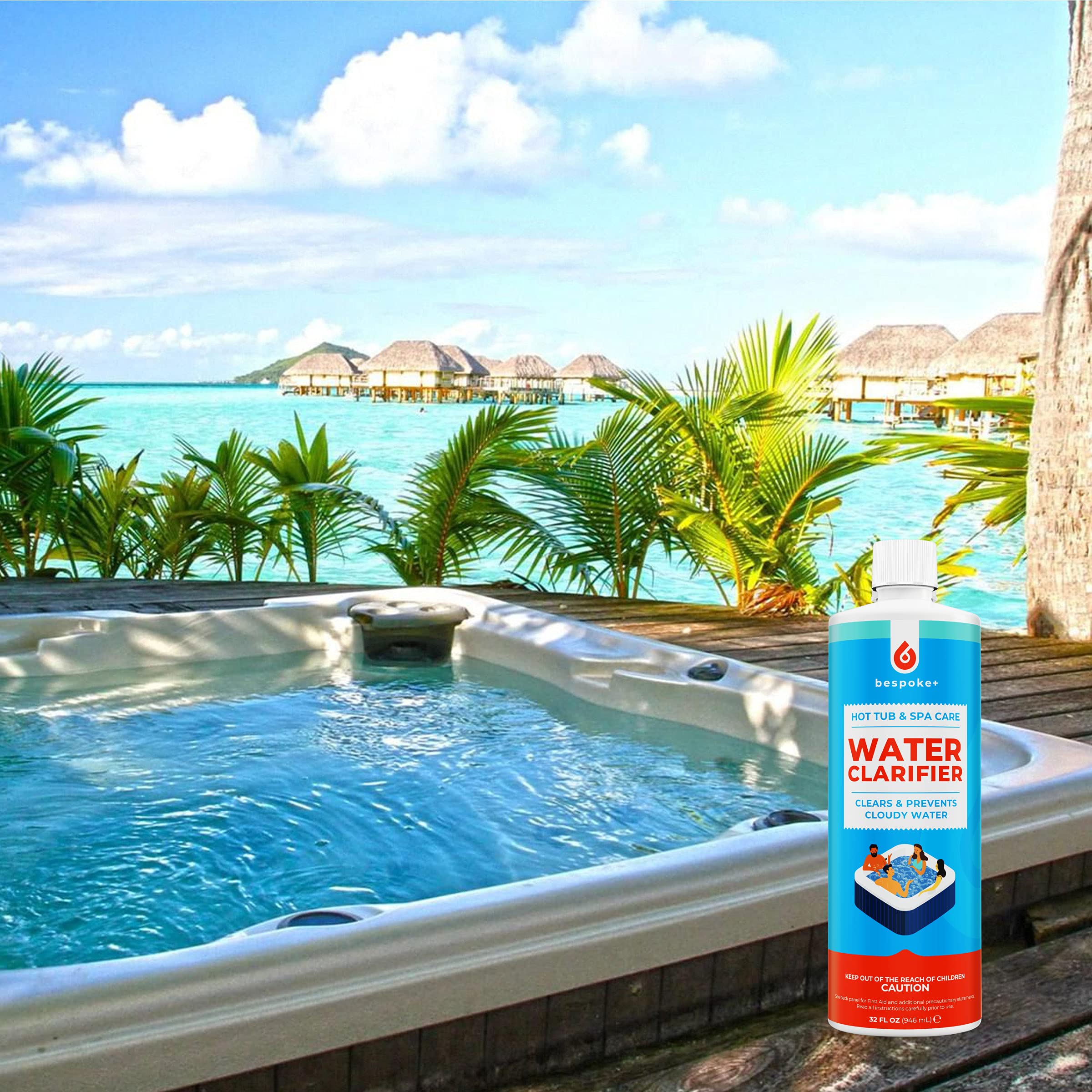 Spa Clarifier | Hot Tub Clarifier to Eliminate Cloudy Water - Spa Water Clarifier for Hot Tub Chemical - Spa Clarifier for Hot Tubs - Spa Clarifier HotTub Owners Rely on for Clear Water (1-Quart)