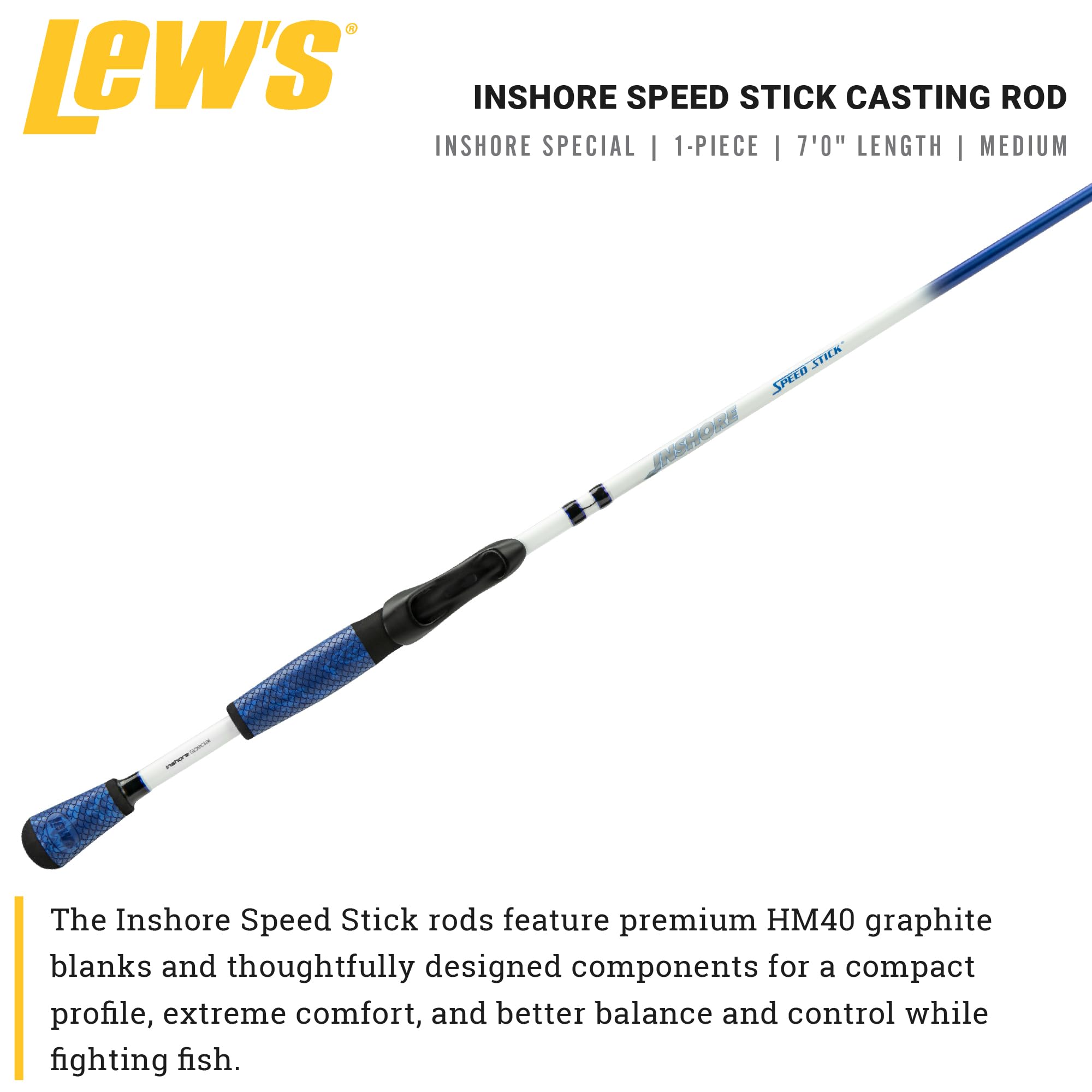 Lew's Inshore Speed Stick 7'-1 Inshore Special Medium Casting Rod