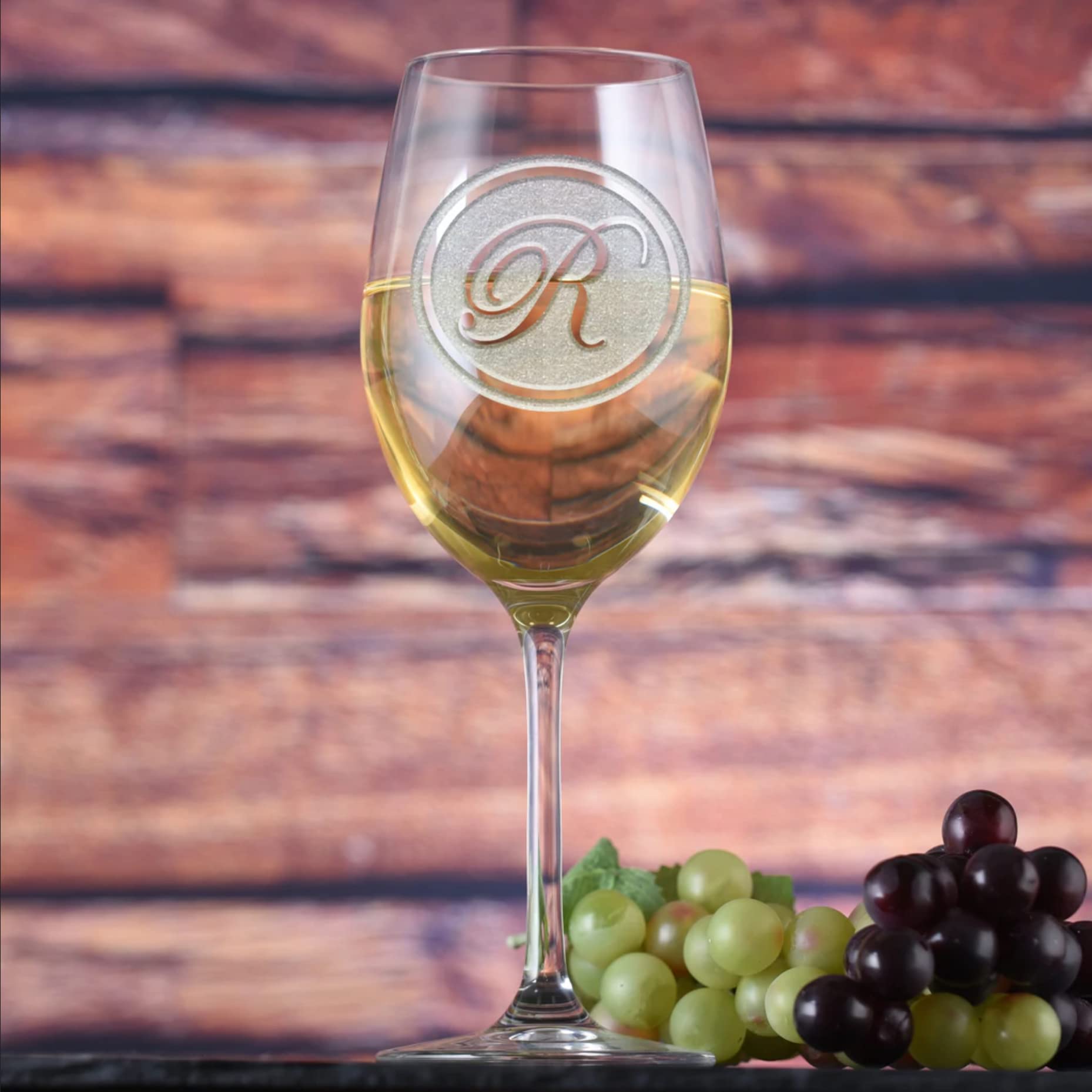 Monogram Engraved Wine Glass (Set of 2)