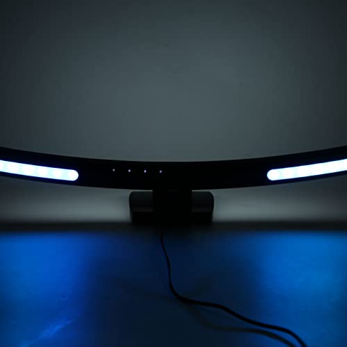 Weojeviy Computer Monitor Lamp 5V 1A Asymmetric Optical Touch Dimming Screen Monitor Light Bar with 7 Color RGB for Curved Screen