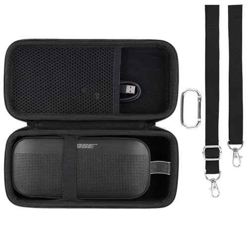 Khanka Hard Travel Case Replacement for Bose SoundLink Flex Bluetooth Portable Speaker (Black)