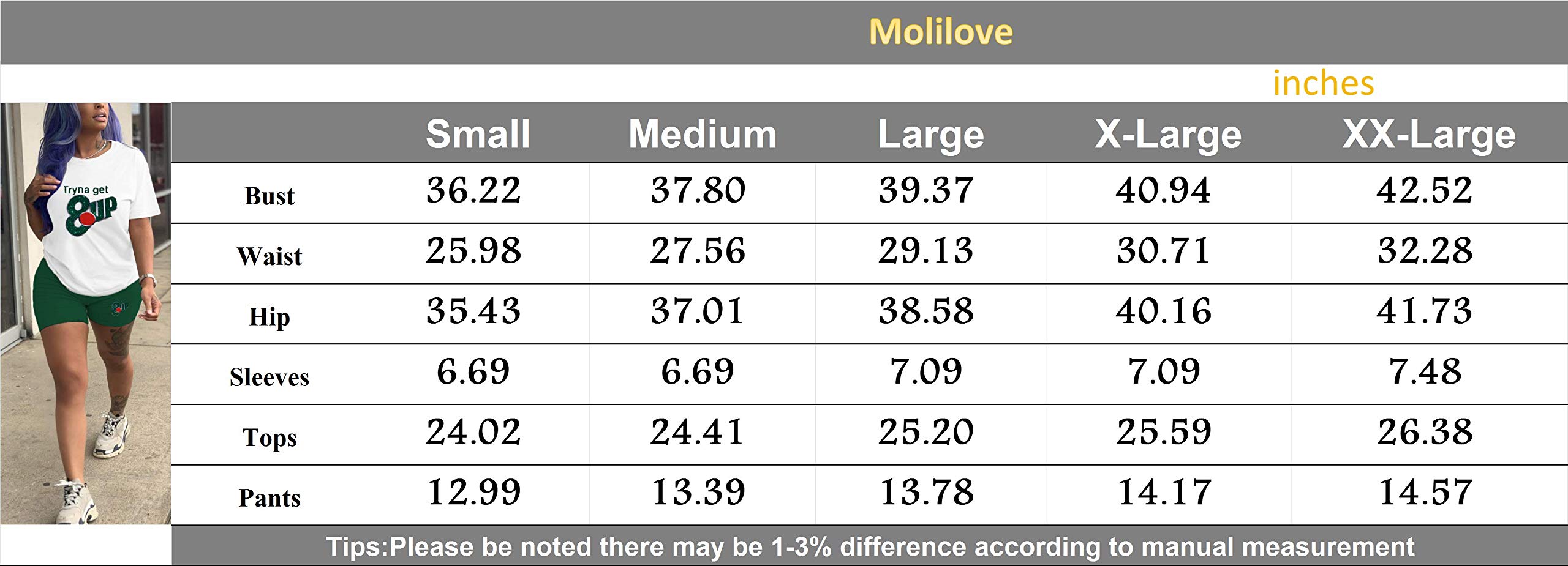 Molilove Women Two Piece Outfits Short Sleeve Top Short Pants Casual Printed Tracksuit Two-Piece Set