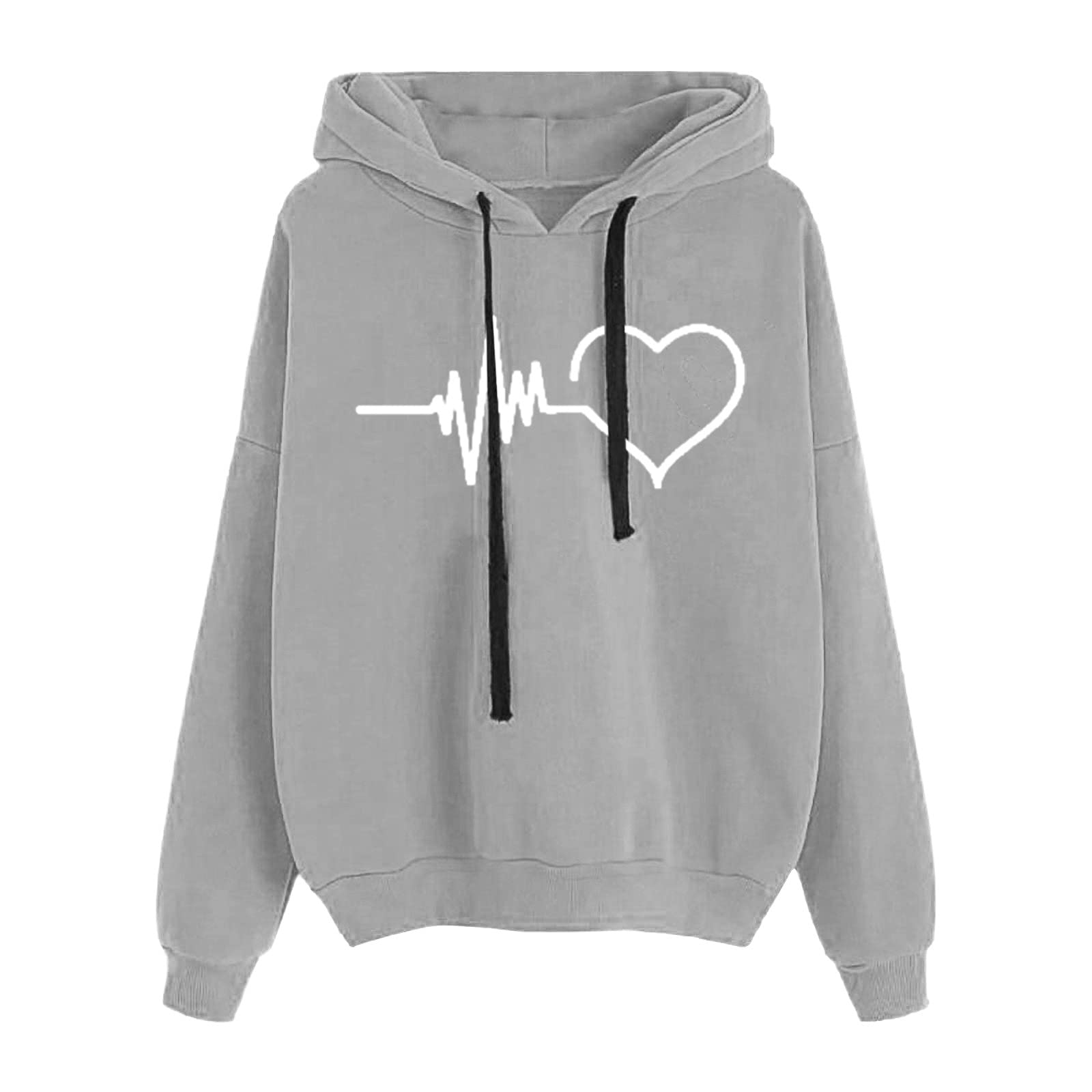 Women Long Sleeve Tshirt Fall Winter Pullovers Pullovers Sweatshirt Oversize Comfortable Cardigan Hoodies Outdoor Hoodies Grey