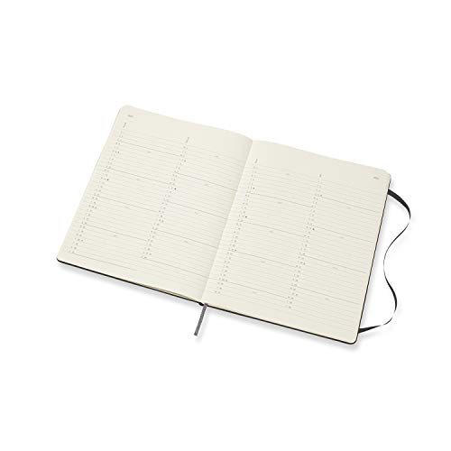 Moleskine 12 Month 2021 Monthly Planner, Hard Cover, XL (7.5" x 9.5") Black
