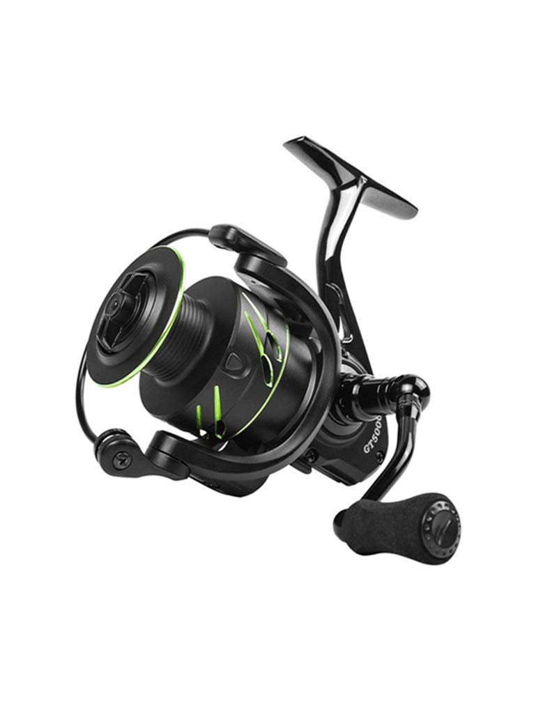 LLJPYX7L Fishing Reel Black, 14 Stainless Steel Bearings are Rugged for Beginners use Left and Right Interchangeable for Ocean, Lake, River, Beach (Size : 3000)