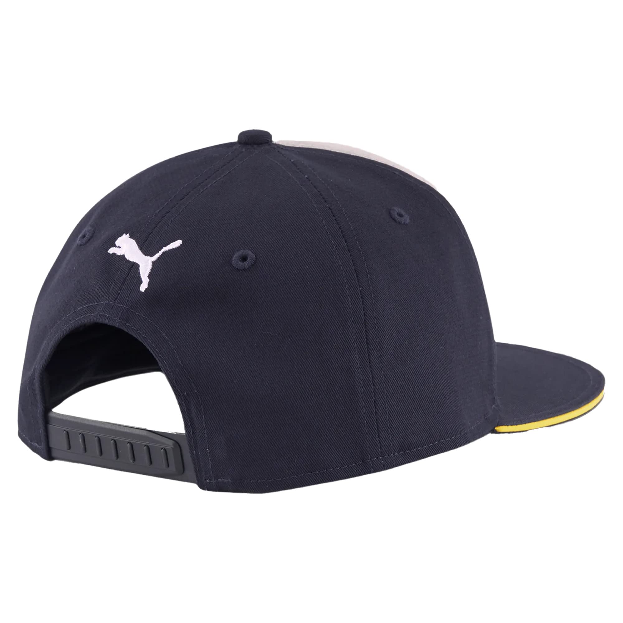 PUMA Red Bull Racing Flat Brim Adjustable Snapback Unisex Adults Hat (Navy/Grey)