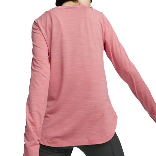 PUMA Women's Cloudspun Long Sleeve Tee, Carnation Pink Heather, Large