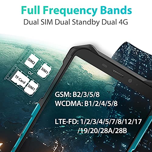 Ulefone Armor X9 Rugged Phone, 5.5 inch Screen, Android 11, 3GB + 32GB Octa-core, 13MP + 2MP Dual Rear Cameras, Waterproof, Military Grade Smartphone, Face ID, NFC, OTG, WiFi -Green