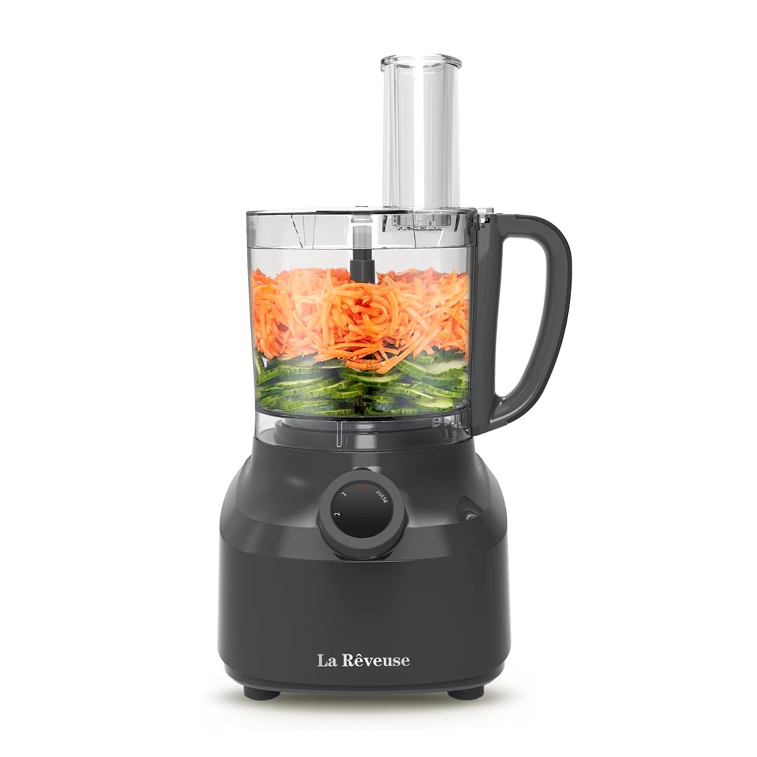 La Reveuse 4-Cup Food Processor Vegetable Chopper for Slicing,Shredding,Grating,Juicing,Emulsfying,Mixing,400 Watts
