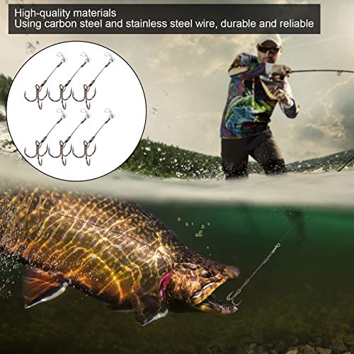 Milltrip 2Set Triple Barbed Fish Hook Fish Hook Reusable Incisive Lure Bait Barbed Hooks Kit Accessories Fishing Tools