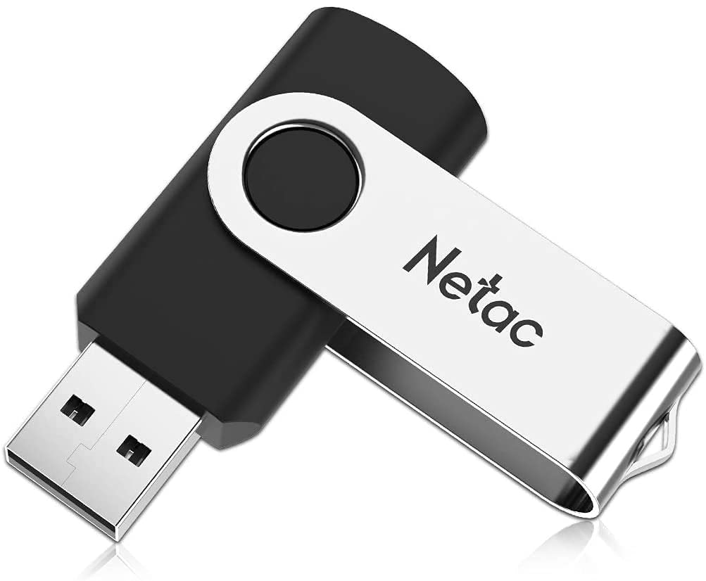 Netac 64GB USB Flash Drive 2.0 64GB Thumb Drives Memory Sticks Jump Drive with Rotated Design - U505