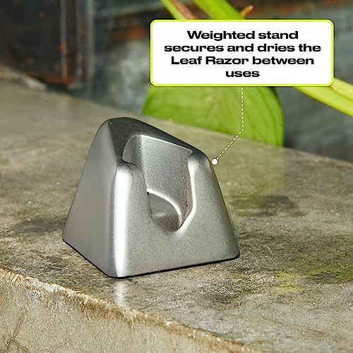 Leaf Shave | The Leaf Razor Set, Black - Includes 1x Leaf Razor, 1x Matching Leaf Razor Stand, 1x 50-Pack of Single-Edge Blade Refills, and 1x Razor Blade Bank