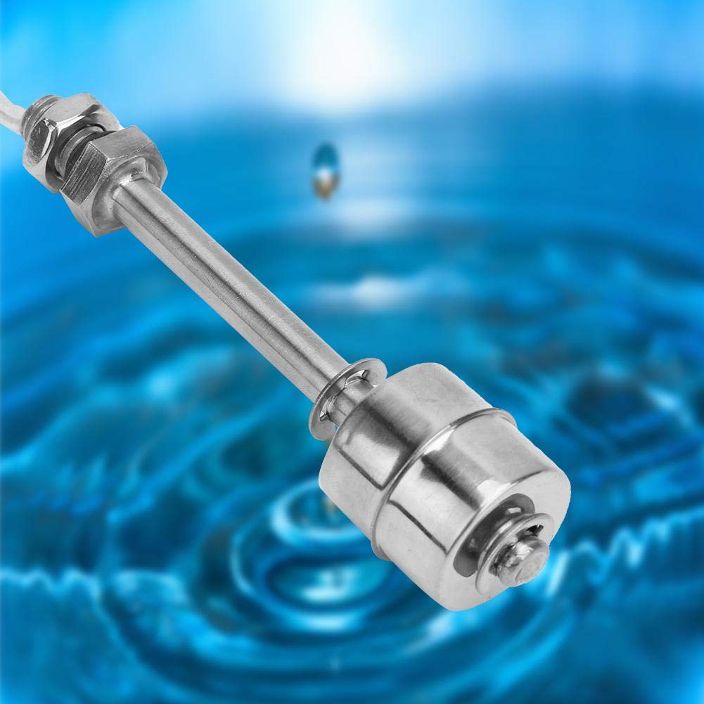Liquid Level Sensor, 0~220V Stainless Steel Liquid Water Level Sensor Controller Float Switch for Pool Can 100mm