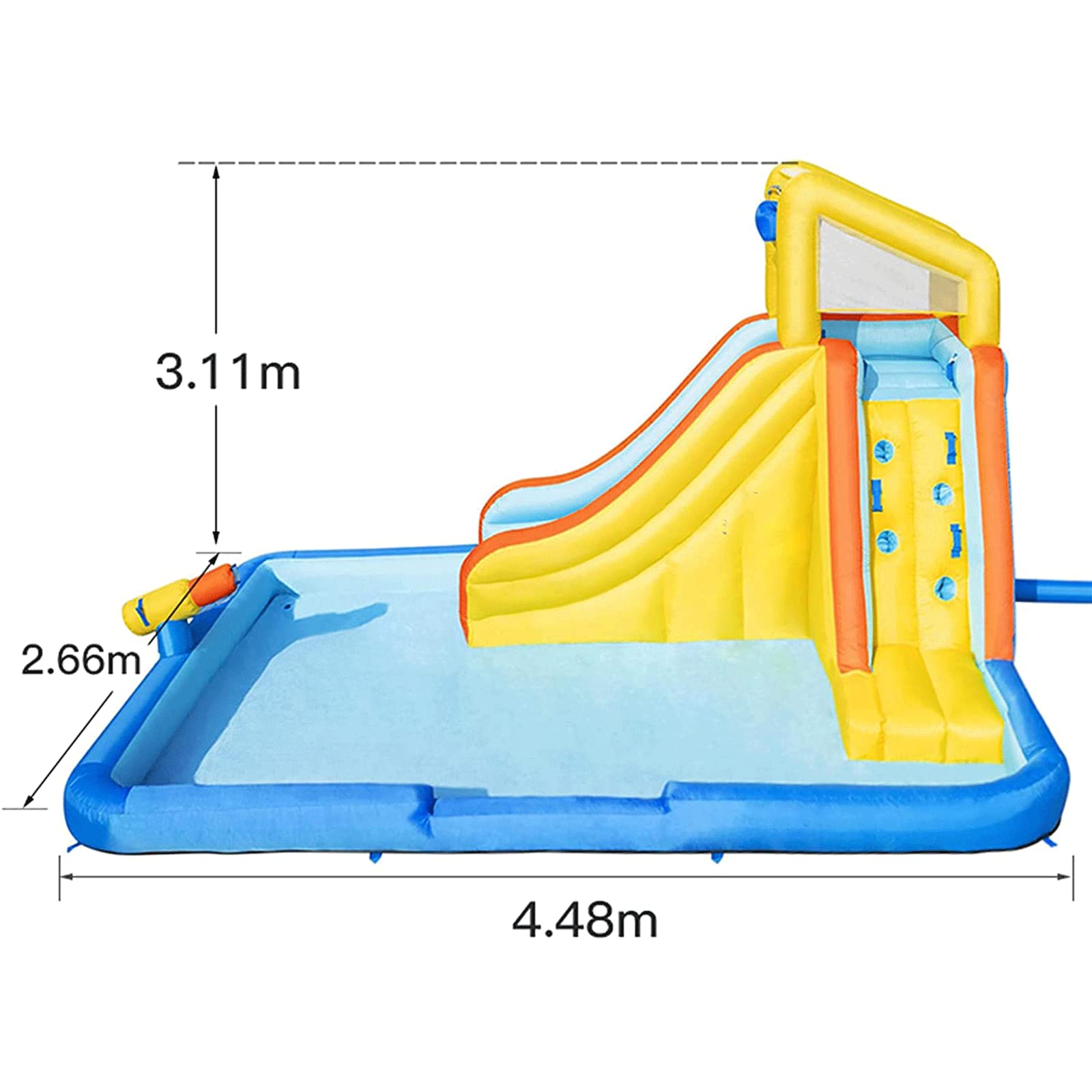 Thicken Bouncy Castle Inflatable Bounce House Full of Fun Water Pool Slide Activity Center Sets Up in Seconds Climbing Wall