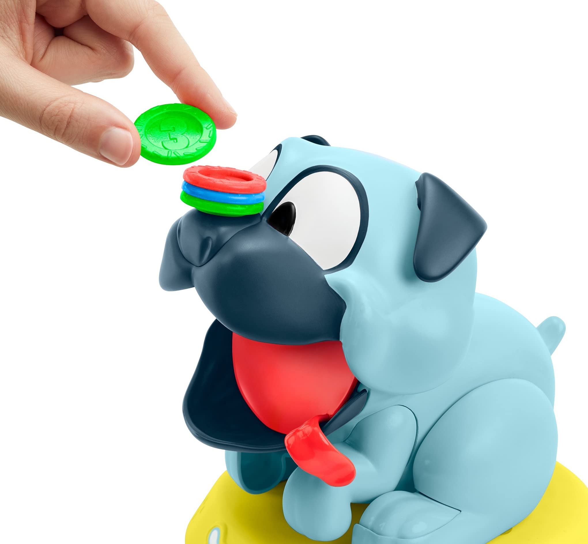 Mattel Games Puglicious Kids Game, Dog Treat-Stacking Challenge with Hungry Puppy, for Kids 5 Years & Older