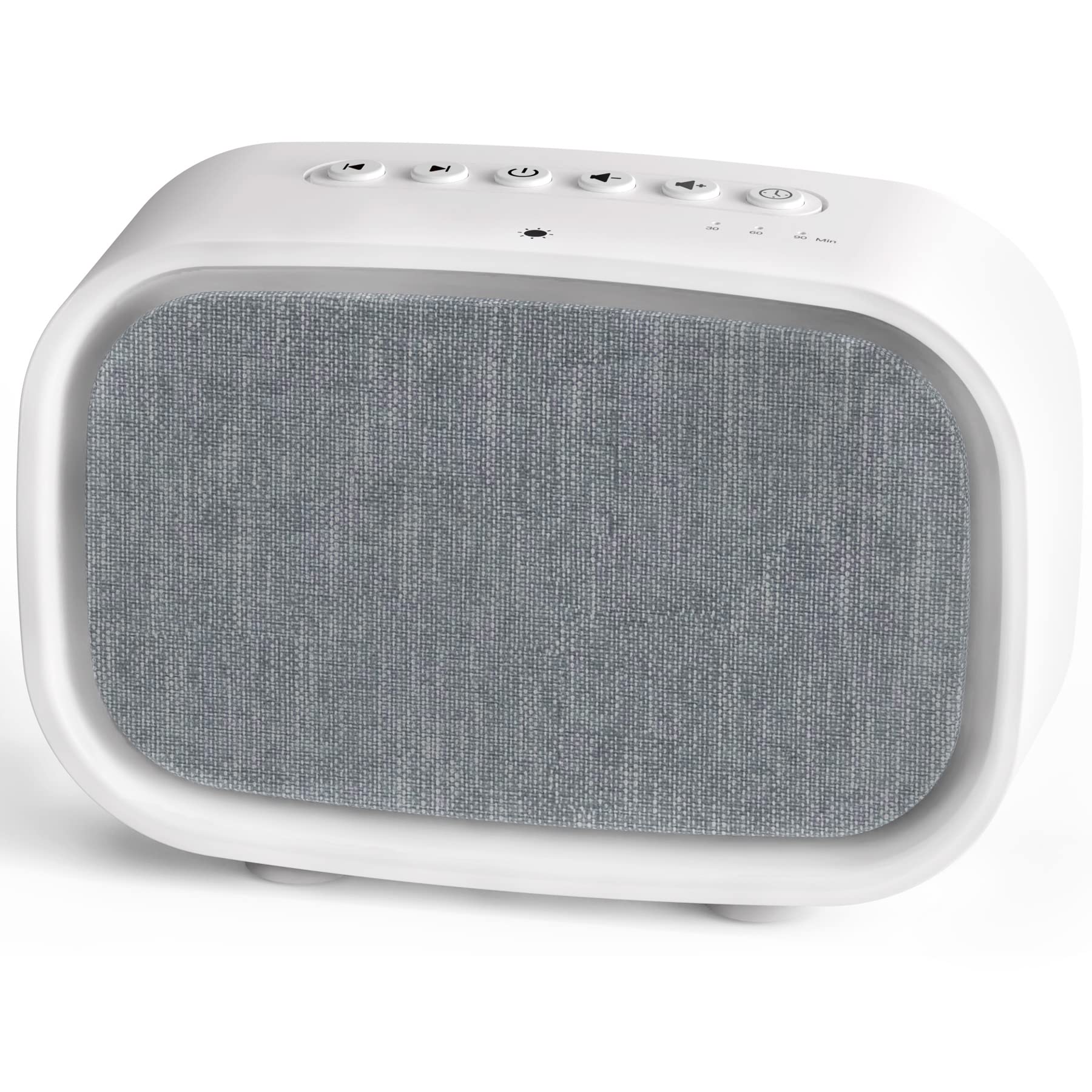 White Noise Machine Portable Sleep Sound Machine Auto Off Timer Natural Soothing Sounds Memory Feature for Adults Baby Deep Sleeping with Night Light Home Office Travel Nursery Gift
