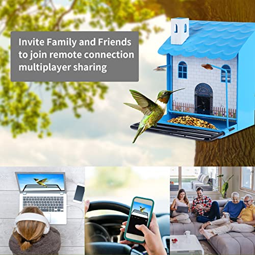 Smart Bird Feeder with Camera,Bird Feeder Camera Auto Capture Birds and Notify,1080P HD Bird Feeder Camera,Free 32G SD Card, Ideal Gift for Father's Day