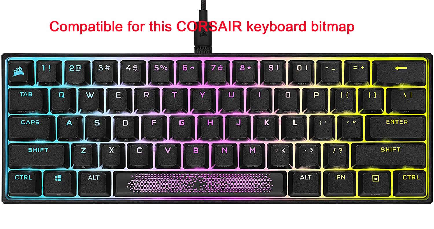 Silicone Keyboard Skin Cover Compatible for Corsair K65 RGB Mini 60% Mechanical Gaming Keyboard (Clear)