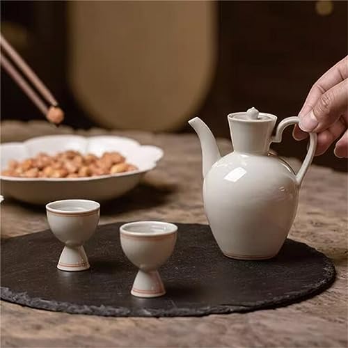 MMLLZEL Retro Wine Set Home Chinese Ceramic White Wine Glass A Cup Of Small Wine Cup Wine Pot