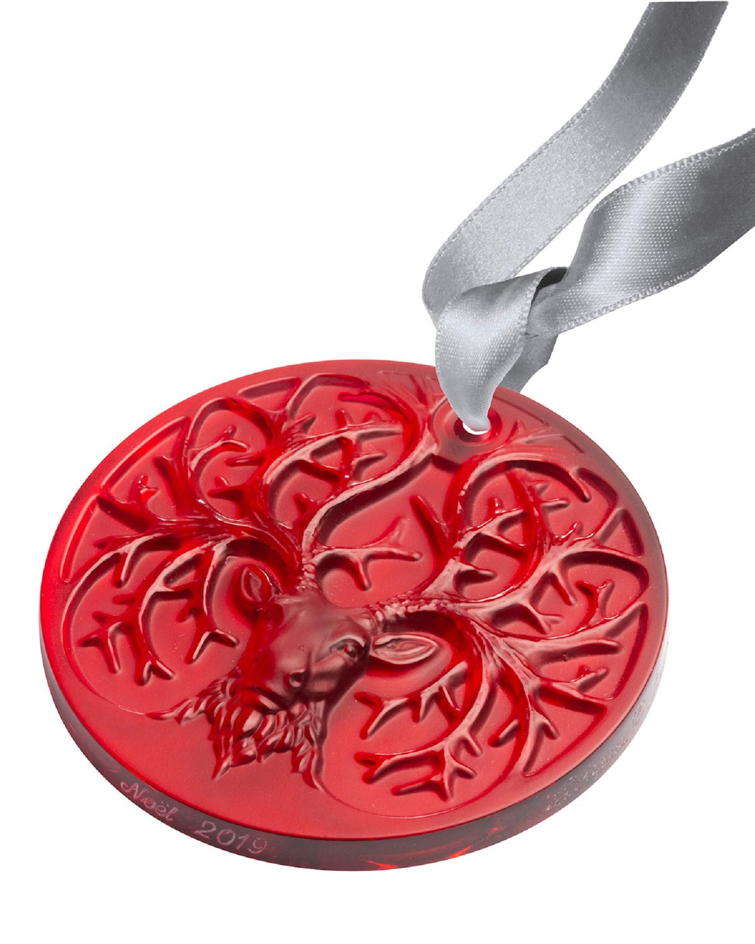 Lalique 2019 Annual Noel Christmas Ornament Red Reindeer #10685900