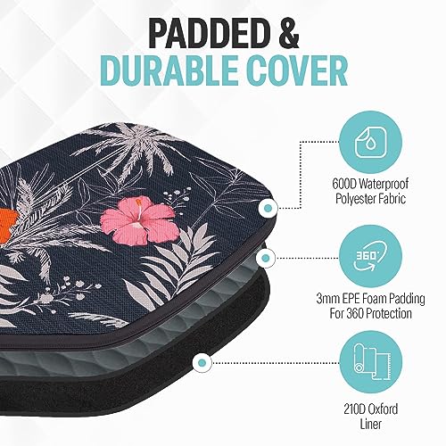 Palms-O-Aces Elongated Pickleball Paddle Cover - Protect Your Paddle with Our Durable and Padded Pickleball Paddle Covers Elongated - Zipper Closure and Canvas Material Elongated Pickleball Cover