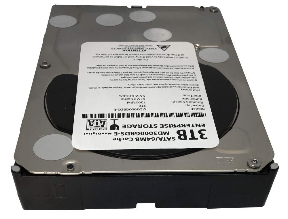 MaxDigital 3TB 7200RPM 64MB Cache SATA III 6.0Gb/s (Enterprise Storage) 3.5" Internal Hard Drive w/2 Year Warranty (Renewed)