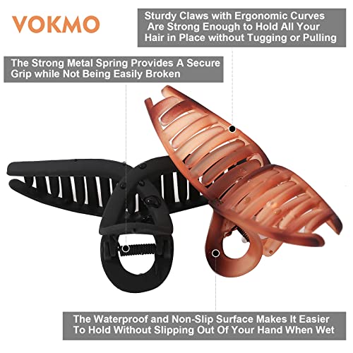Vokmo Large Claw Hair Clips for Women - Upgraded New Gradient Non-slip Hair Accessories for Styling Thin and Thick Hair (4 PCS)