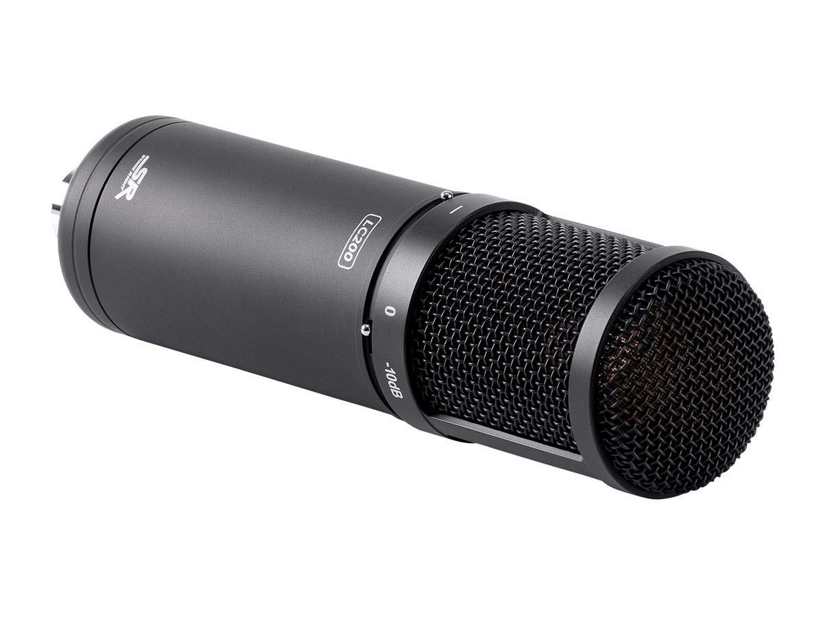 Monoprice Large Studio Condenser Microphone - Multi-Pattern with 34mm Capsule, Shock Mount and Hard Carrying Case, LC200 - Stage Right Series