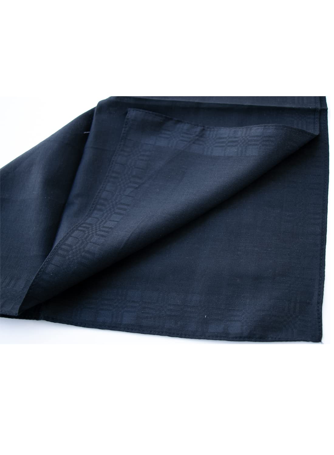 LACS Handkerchiefs Men's Luxury Black 100% Cotton Handkerchiefs Black Hankies
