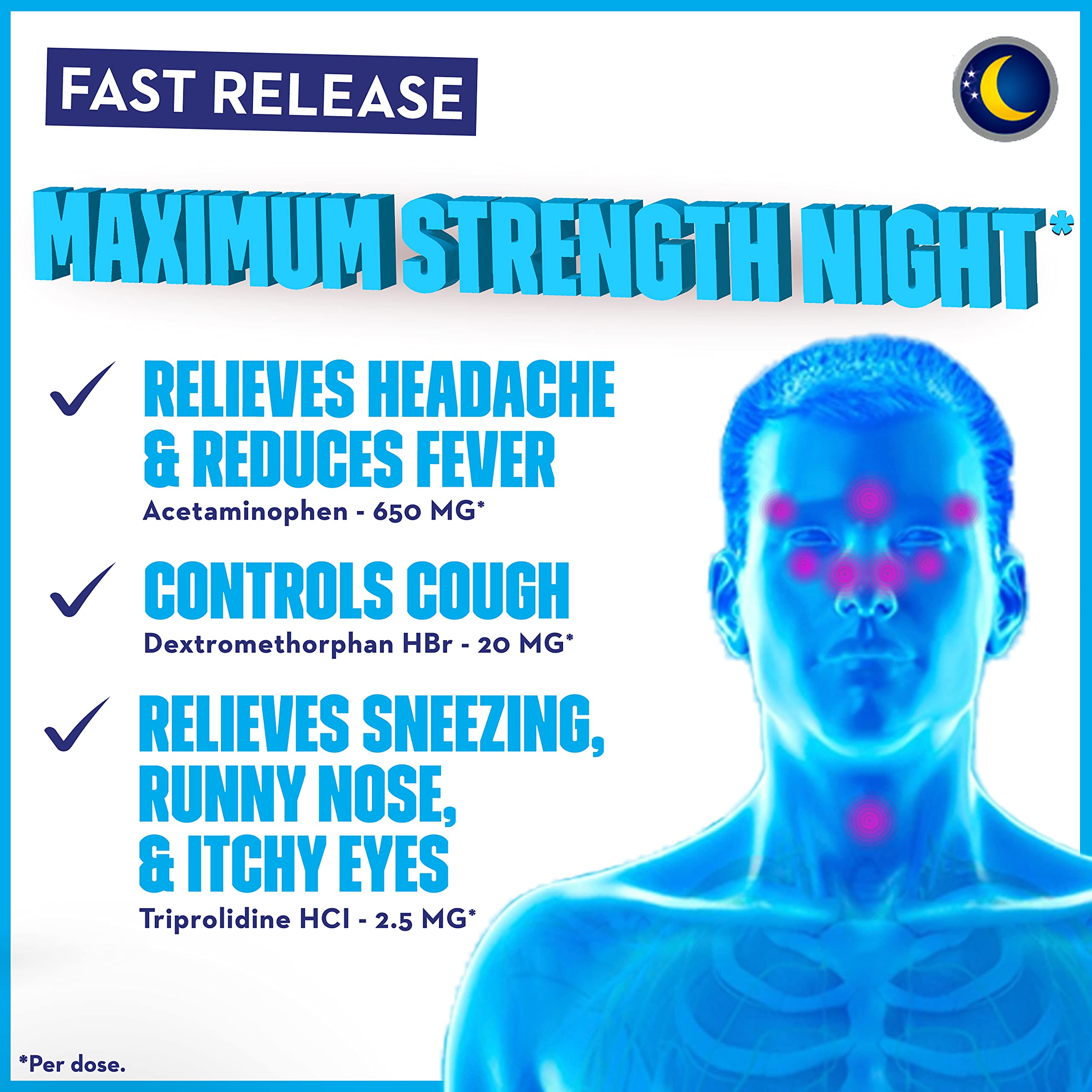 Maximum Strength Mucinex Fast-Max Day Time Severe Congestion and Cough & Night Time Cold & Flu Multi Symptom Relief Caplets - 40 Count (Pack of 4)