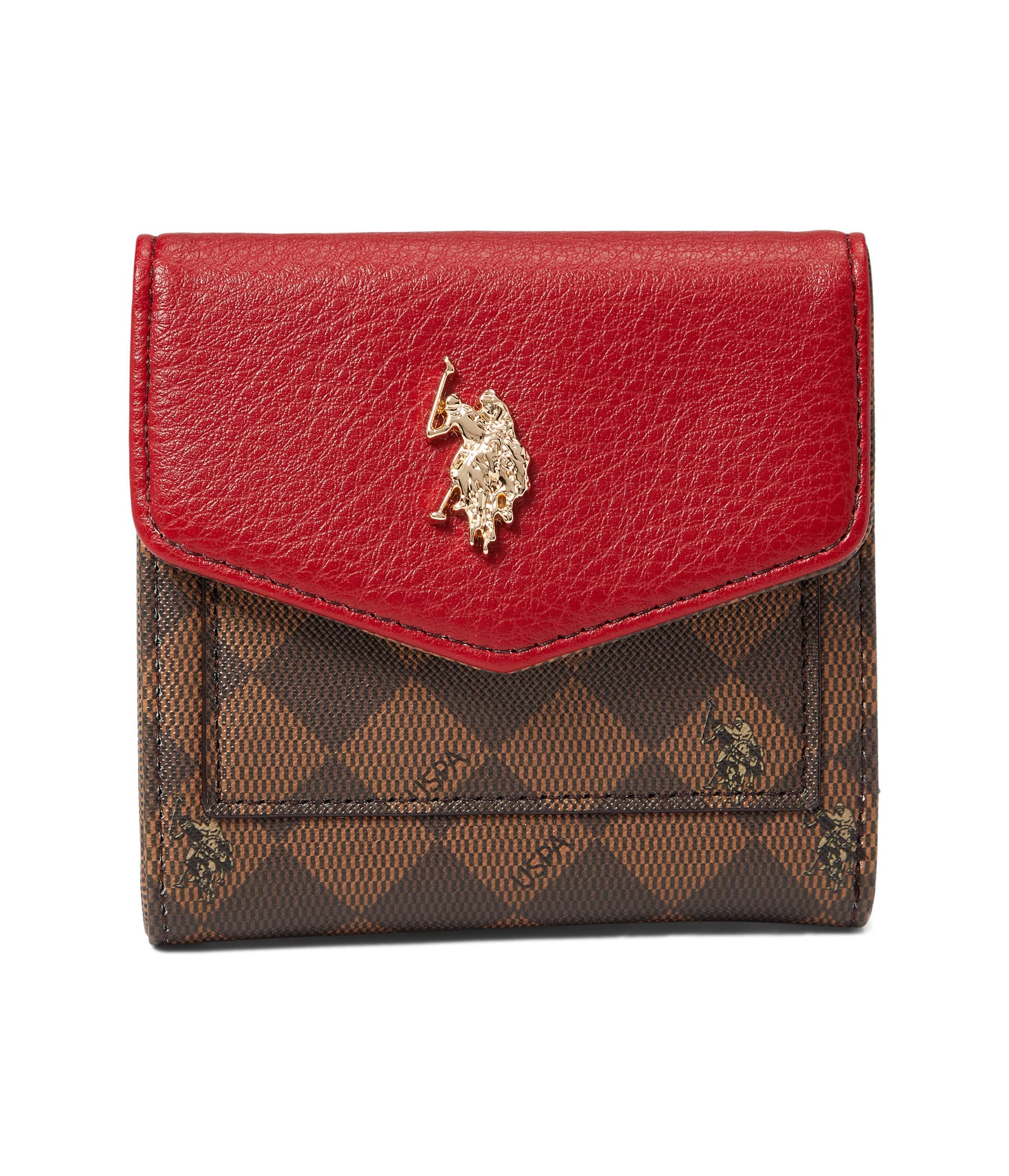 U.S. POLO ASSN. Small Flap Wallet Brown One Size