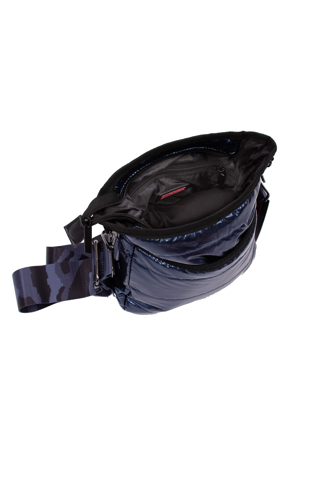 Nikki Acme Crossbody by Haute Shore, Metallic Cobalt Blue