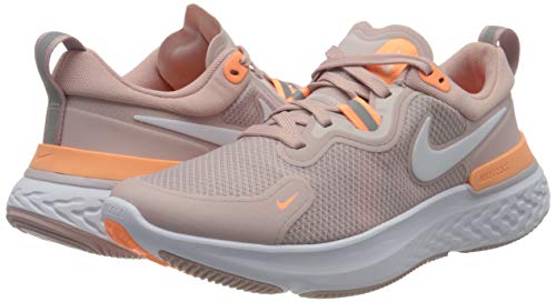 NIKE Women's Running Shoe, Champagne White Orange Pulse Barely Rose, 7.5