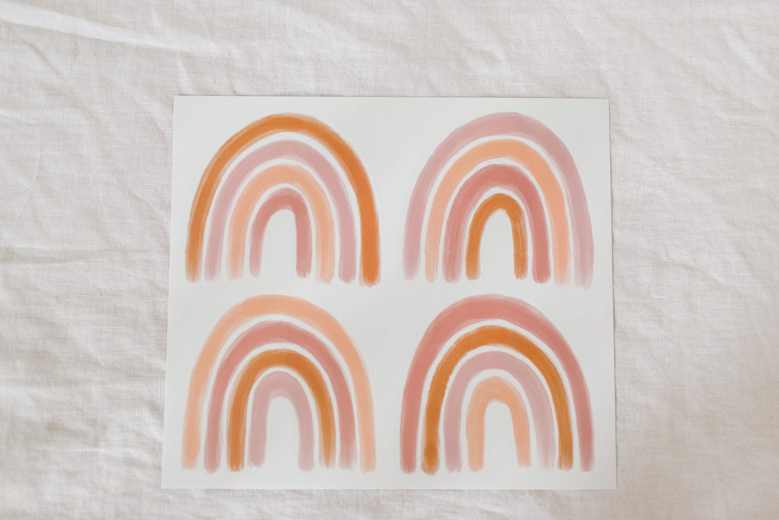 Modern Maxwell Wall Art Decals for Girls Nursery, Bedroom, Living Room “Rainbow Boho” Dot Room Sticker 32 Pieces