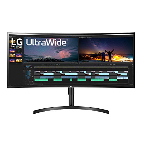 LG 38WN75C-B 38-Inch Class 21:9 Curved UltraWide QHD+ (3840 x 1600) IPS Display with HDR 10 and Tilt/Height Adjustable Stand, Black (Renewed)