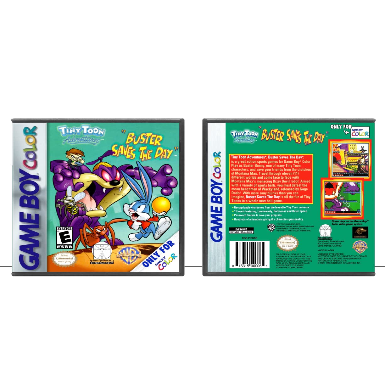 Tiny Toon Adventures: Buster Saves the Day | (GBC) Game Boy Color - Game Case Only - No Game
