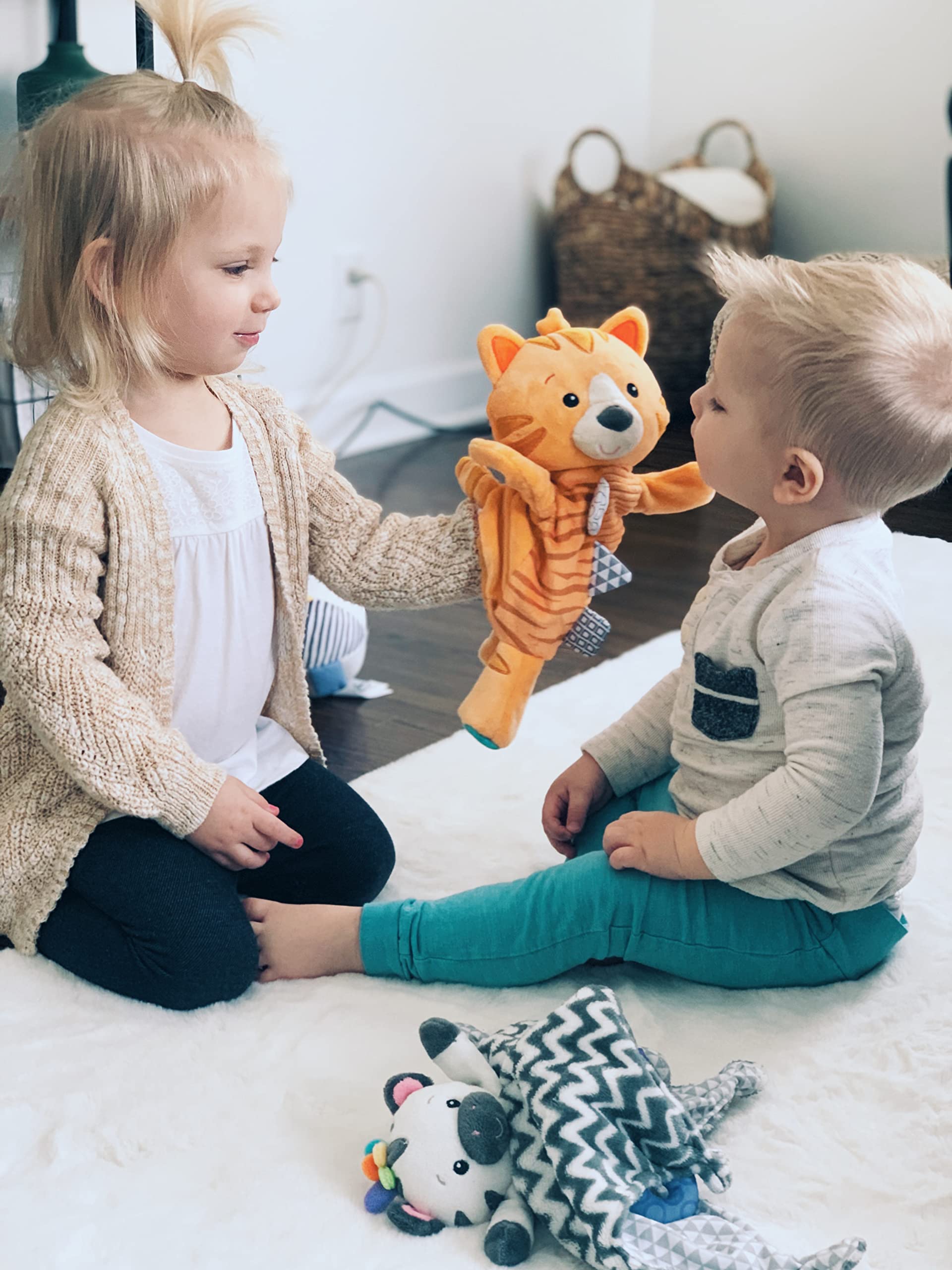 Mary Meyer Baby Einstein First Discoveries Hand Puppet Pal, 13-Inches, Zen Zebra
