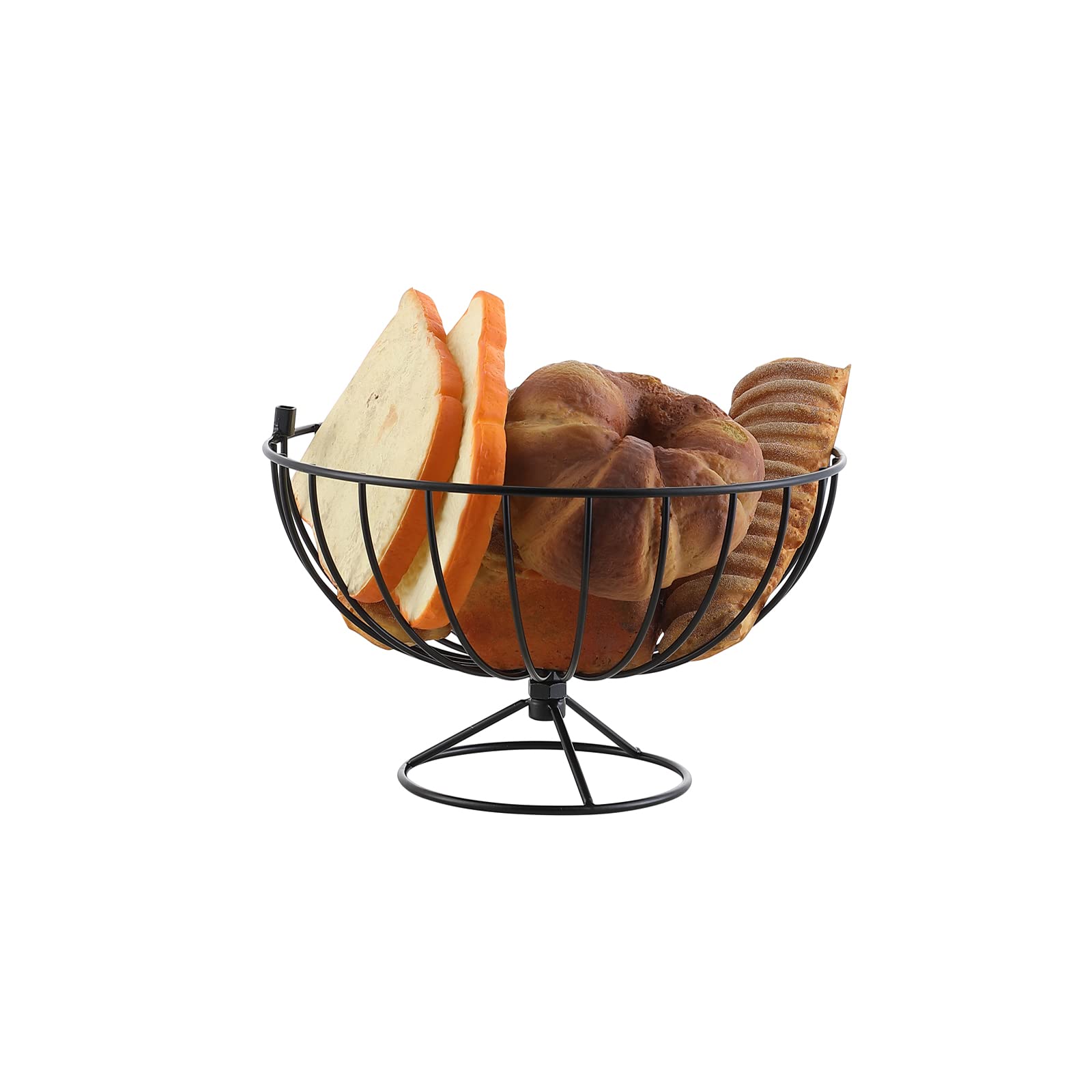 Simple Black Fruit Basket With Banana Hanger,Fruit Basket Bowl With Banana Tree Holder