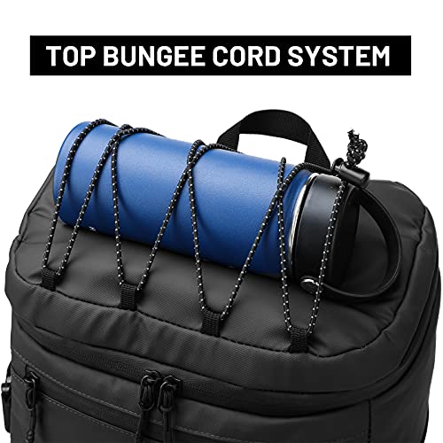 MIER Insulated Cooler Backpack Leakproof 2 Compartment Back Pack Cooler Bag Large Waterproof Lunch Backpack with Coolers for Men Women to Work Beach Picnics Camping Hiking, Double Deck (25 L, Black)
