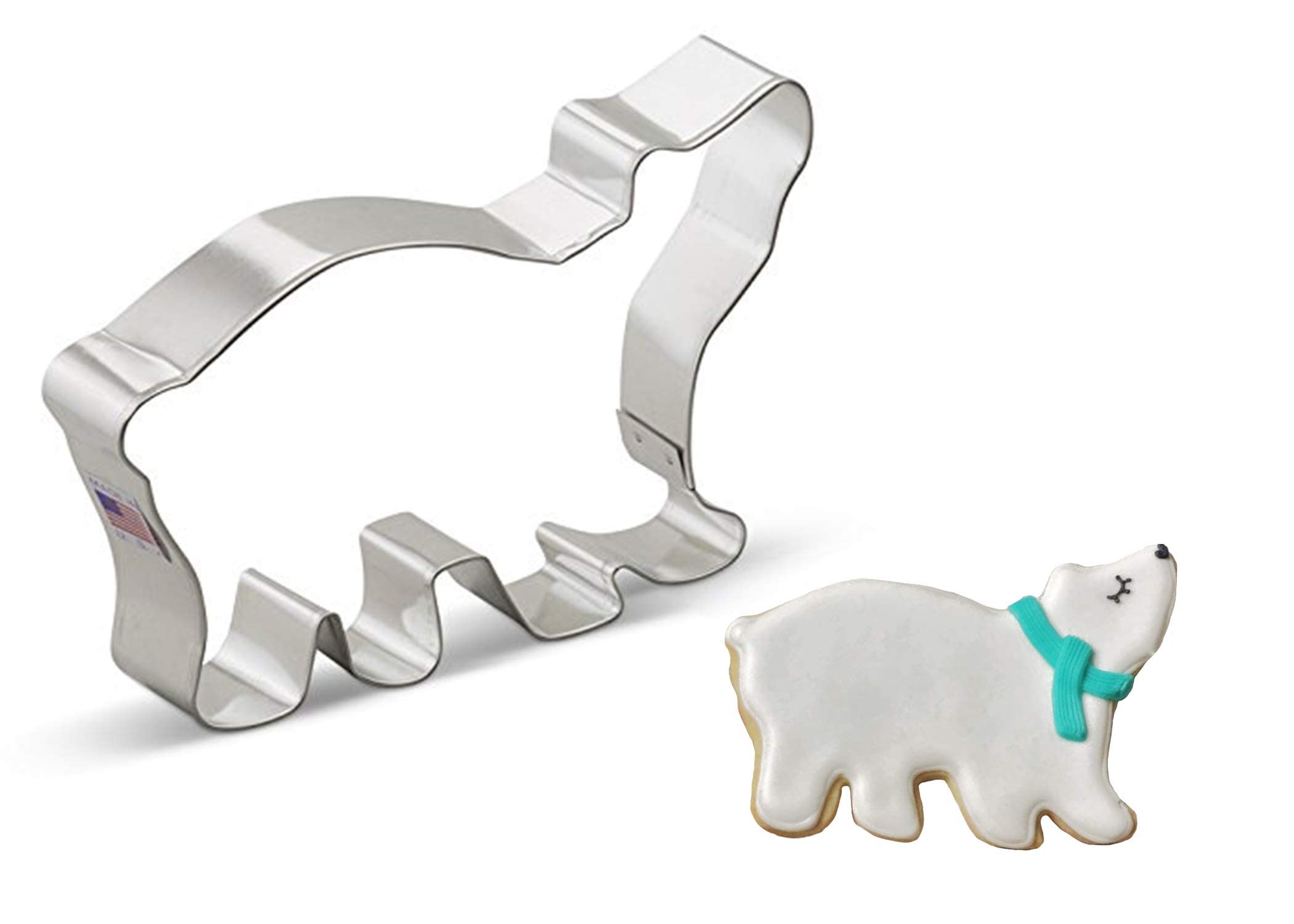 Polar Bear Cookie Cutter 5.75" Made in USA by Ann Clark