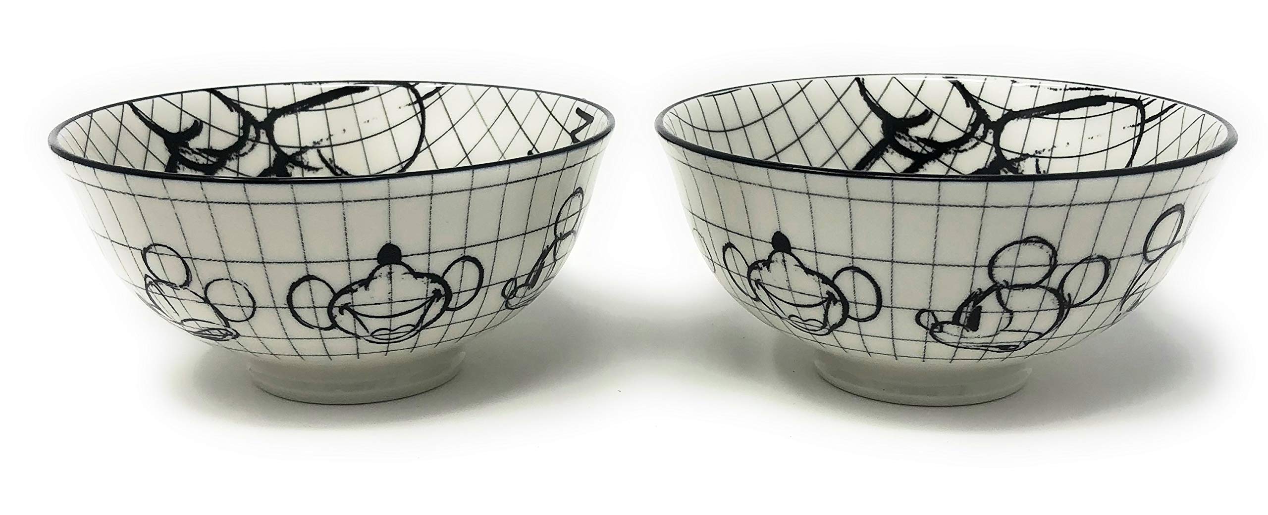 Set of 2 Mickey Sketchbook Tidbit Bowls (Laughing)
