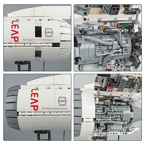 LDesign Engine Motor for CFM LEAP Engine Building Kit Engine Model Building Toy Set 1659PCS Compatible with Lego Technic Cars MOC-133571