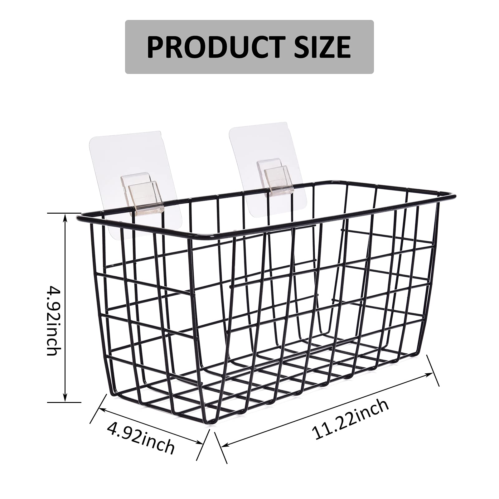 Panghuhu88 4Pcs Wall Wire Baskets Baskets Storage Baskets Hanging Wire Basket Cabinet Door Storage Metal Wall-Mounted Containers Metal Freezer Organizer bins For Kitchen,Pantry,Shelf