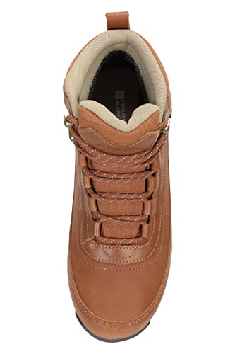 Mountain Warehouse Womens Outdoor Leather Boots - Breathable Shoes Brown Womens Shoe Size 8 US