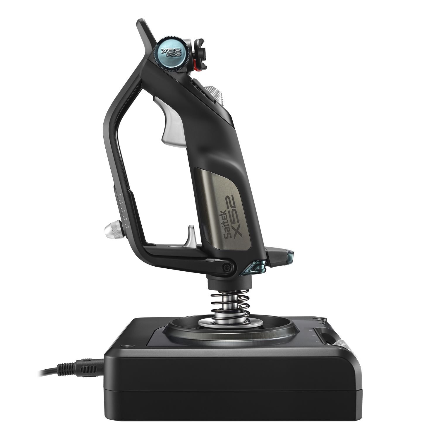 Logitech G Saitek X52 Pro Flight Control System, Controller and Joystick Simulator, LCD Display, Illuminated Buttons, 2xUSB, PC - Black/Silver