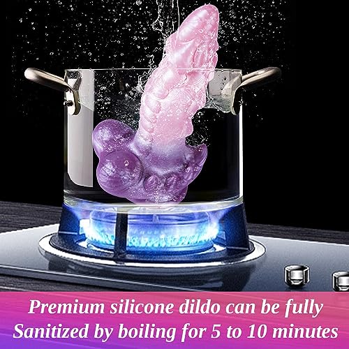 Large Realistic Dragon Dildo - 9.2'' Silicone Realistic Big Dildo, Soft Liquid Thick Dildo, Textured for G-spot Stimulator, Strong Suction Cup, Hands-Free Play, Suitable for Women, Men and Couples