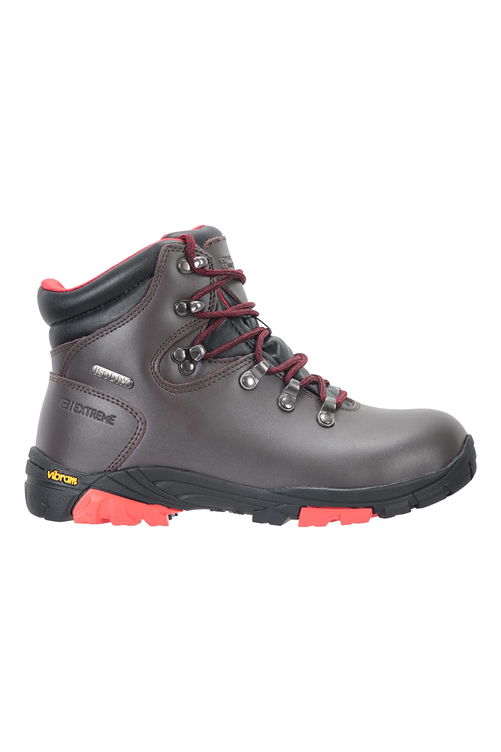 Mountain Warehouse Kids Leather Vibram Walking Boots - Waterproof Brown Kids Shoe Size 3 US
