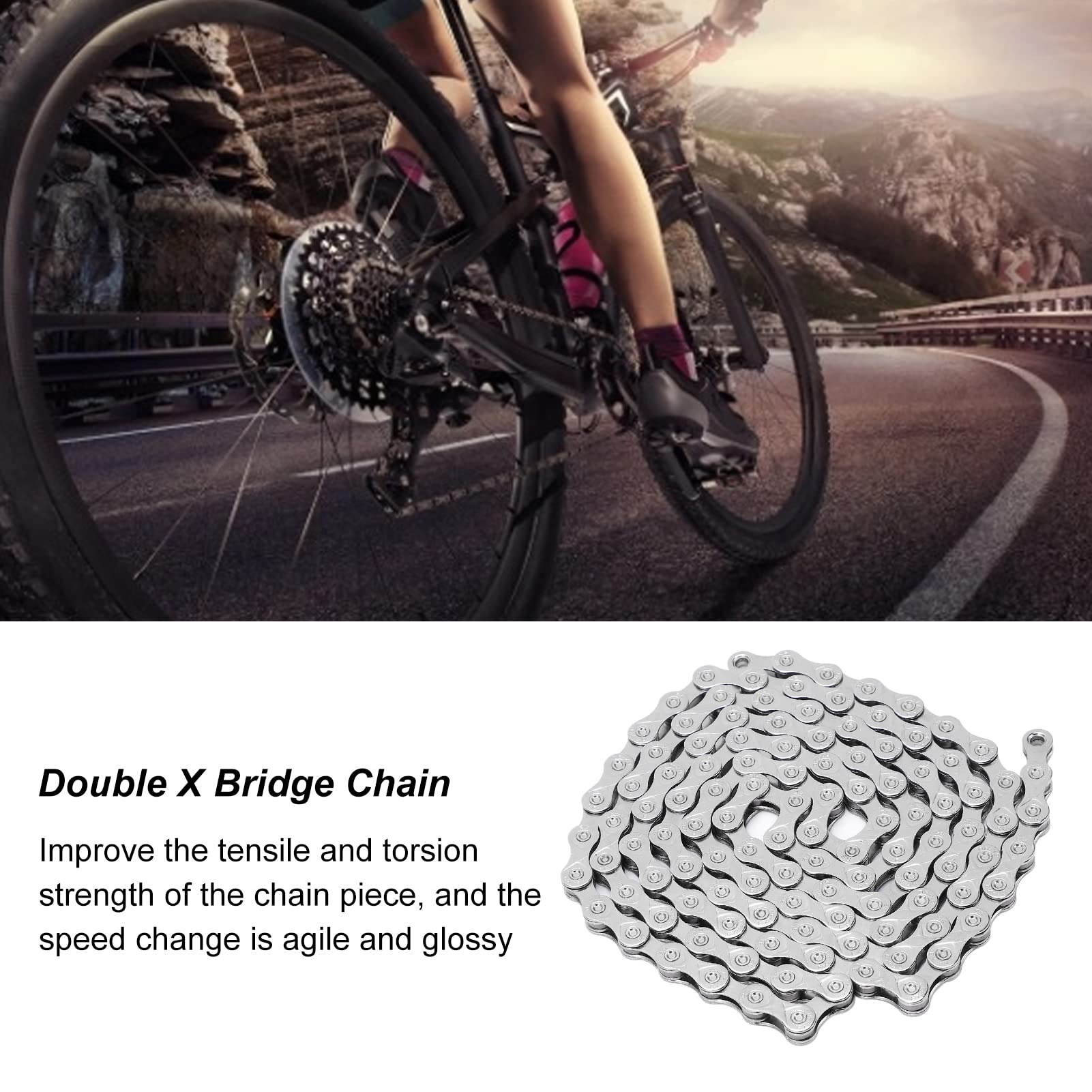 Naroote Bike Accessories, Compact Stable Reliable Bicycle Chain Portable for Cycling for Bicycle