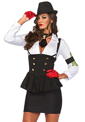 Leg Avenue Women's Machine Gun Molly, Black/White, Small