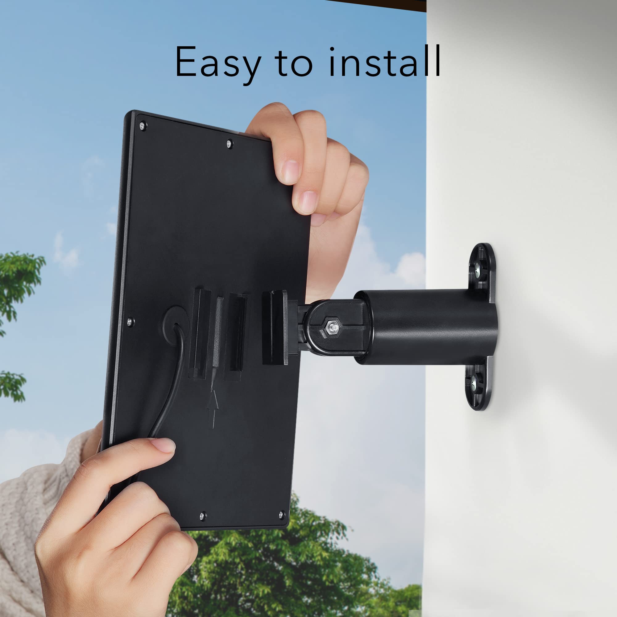 Wasserstein Solar Panel Compatible with Spotlight Cam Plus/Pro and Stick Up Cam Battery - Continuously Power Your Cam with 2W 5V Charging (3 Pack, Black)